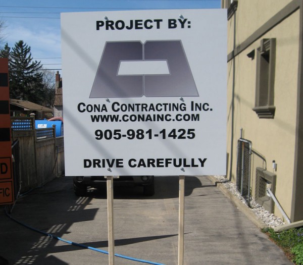 temporary_road_sign_cona_contracting | KD Sign Systems Inc.